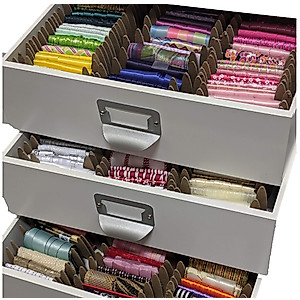 Ribbon Storage Ribbon Spools (50 spools) - Craft Organizer-Wrapping Paper Storage-Bin-Storage Cabinet Organization-Twine Storage Wrapping GiveThanks with a Ribbon Card (Medium)