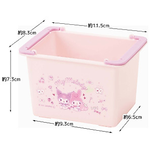 Skater MBSK1-A Stackable Mini Basket, Set of 2, My Melody Kuromi, Cute, Sanrio, 4.6 x 3.3 x 3.1 inches (11.7 x 8.4 x 7.8 cm)