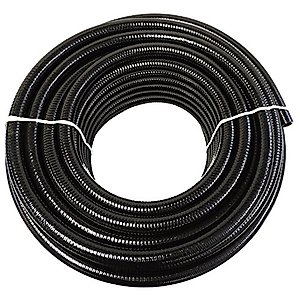 Flexible PVC Pipe - Black - for Pools, Spa's & Water Gardens (2" Dia., 25 ft)