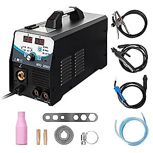 2023 Upgrade MIG Welder 200A Welding Machine 3 in 1 Combo MMA/MIG/LIFT TIG Welder Machine, Flux Core Welder 110V Dual Voltage Gas Gasless Stick Welder Portable Welding Machine