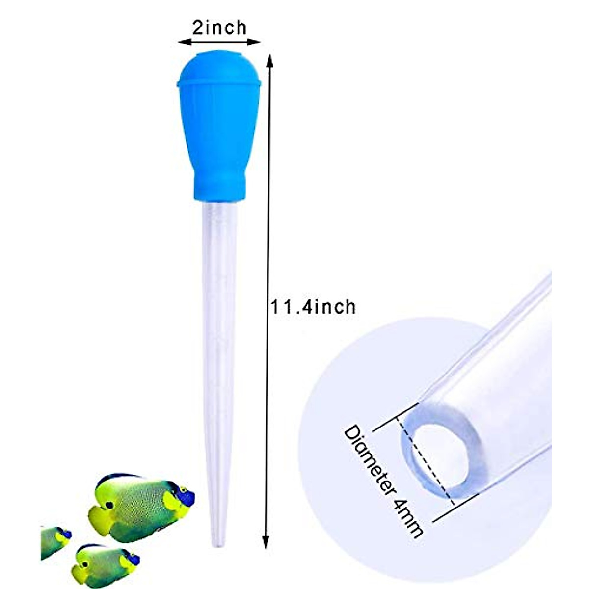 ACEONE Manual Fish Tank Water Changer Aquarium Dropper, 2Pcs 30ml Aquarium Clean Pipette Dropper, Fish Tank Cleaning Waste Remover, Aquarium Gravel Cleaning Straw