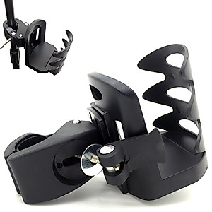 ChargerCity 360° Rotation Musician Drinks Water Cup Holder Clamp Handle Bar Pole Clamp Mount for Music Instrument Mic/Boom Microphone Stand (Fits all cup up to 2.75 inch)
