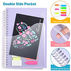 3 Pack Dotted Journal Notebook, 1 Subject Spiral Notebook with Pockets, A5 Bullet Journals,480 Perforated Pages 100gsm Thick Dotted Paper,Dot Journal Notebook for School Supplies Office,5.85" x 8.5"