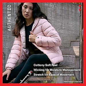 Champion Bike, Authentic, Moisture Wicking, Bikers Shorts for Women (Plus, Black Mirrored Script, Large