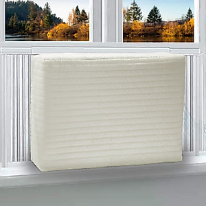 Homydom window air conditioner cover indoor,ac covers for inside wall unit 21 x15 x 3.5 inches(L x H x D),White ac cover,window ac covers for inside.