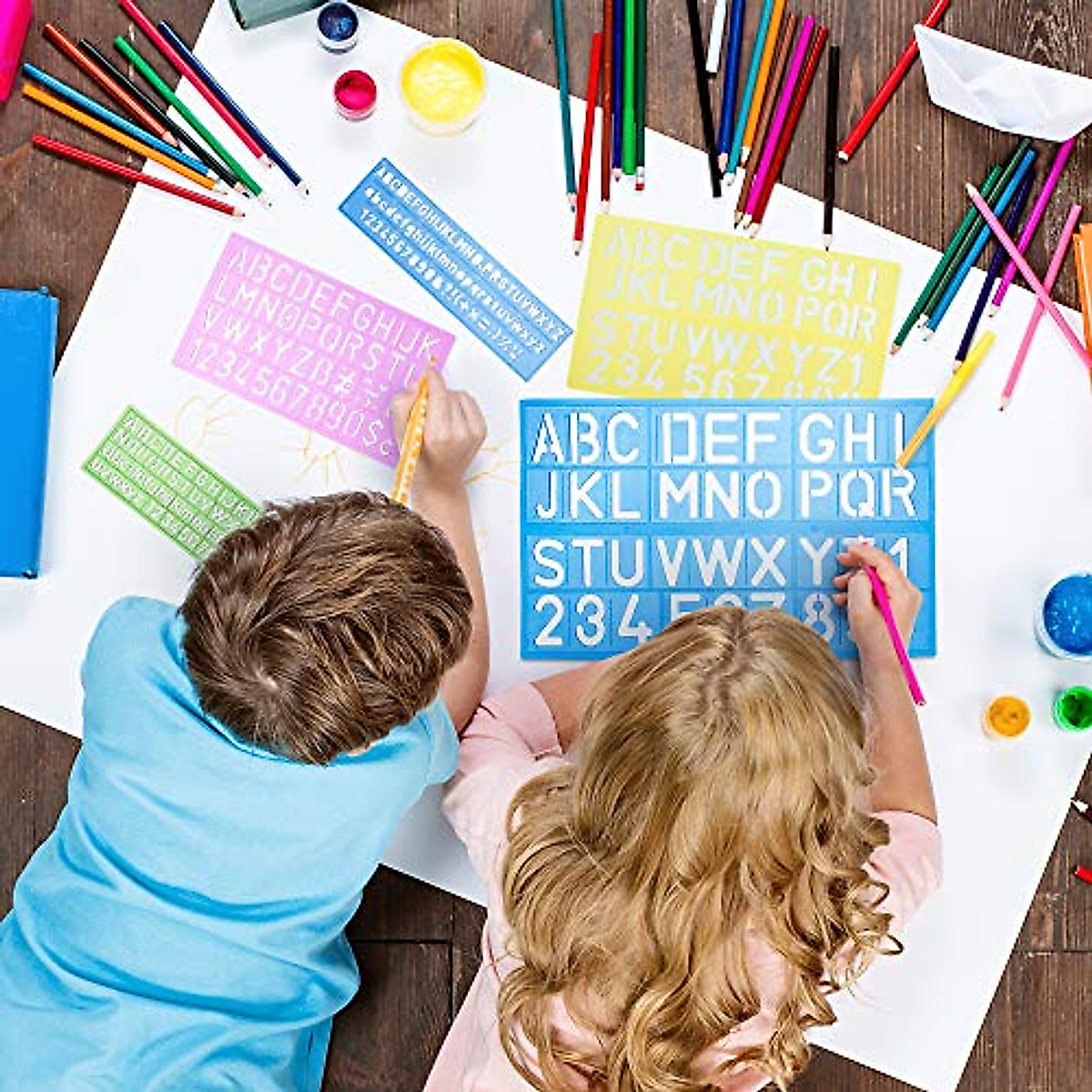 Mr. Pen Letters and Numbers Alphabet Templates, Letter Stencils, Pack of 5