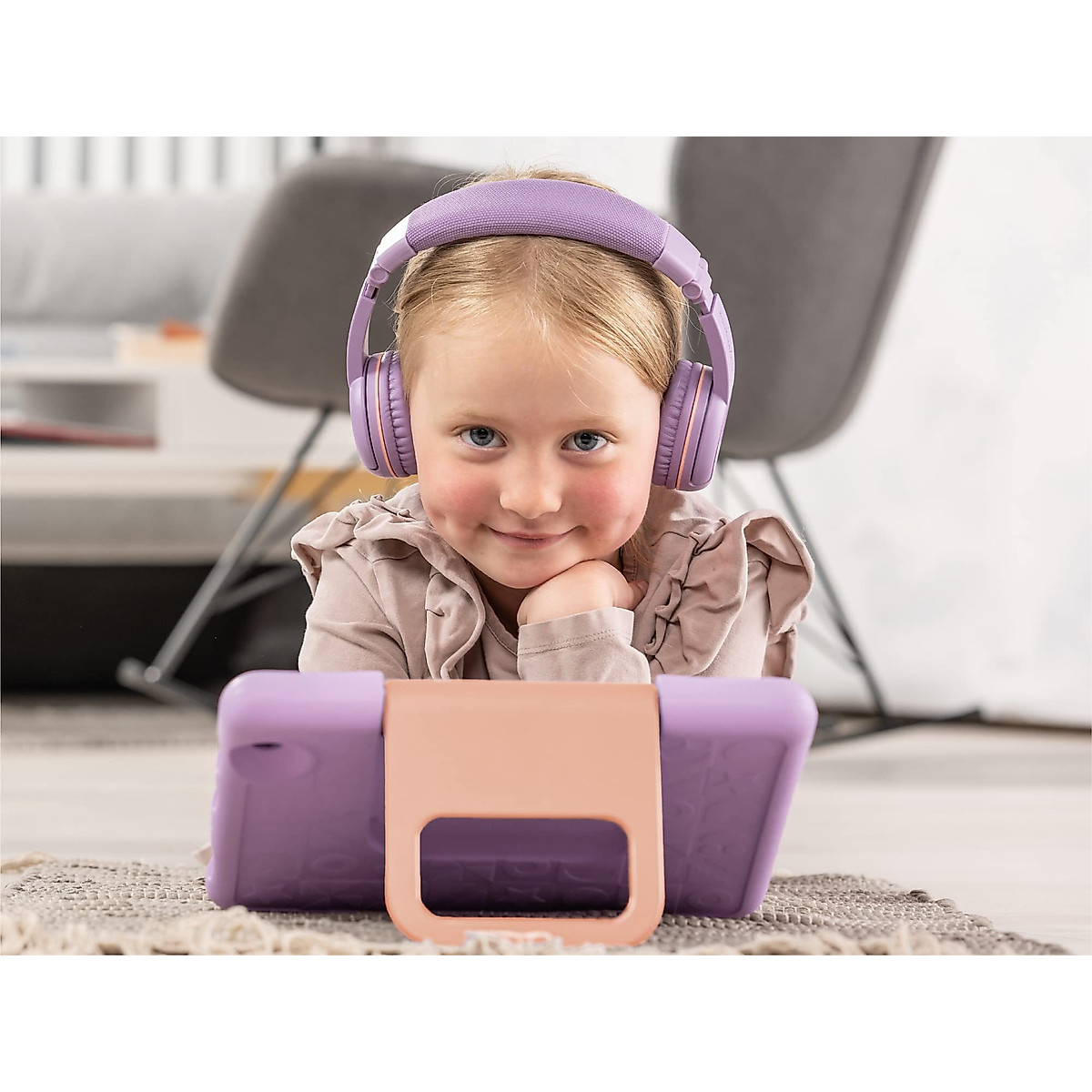 Made for Amazon Bluetooth Kids Headphones Age (3-7) | Purple