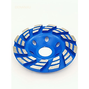 Concrete Turbo Diamond Grinding Cup Wheel 12 Segs Heavy Duty Angle Grinder Wheels for Angle Grinder Granite Stone Marble Masonry Concrete