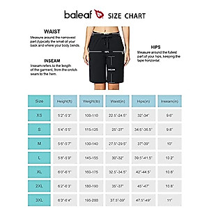 BALEAF Women's 10" Bermuda Shorts Long Cotton Casual Summer Knee Length Pull On Lounge Walking Exercise Shorts with Pockets Charcoal Size S