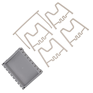 Orenic Pot Lid Organizer, Multifunction Pot Lid Holder Rack for Cabinet, Space Saving Pan Organizer with Non-slip Base for Kitchen Storage (B)