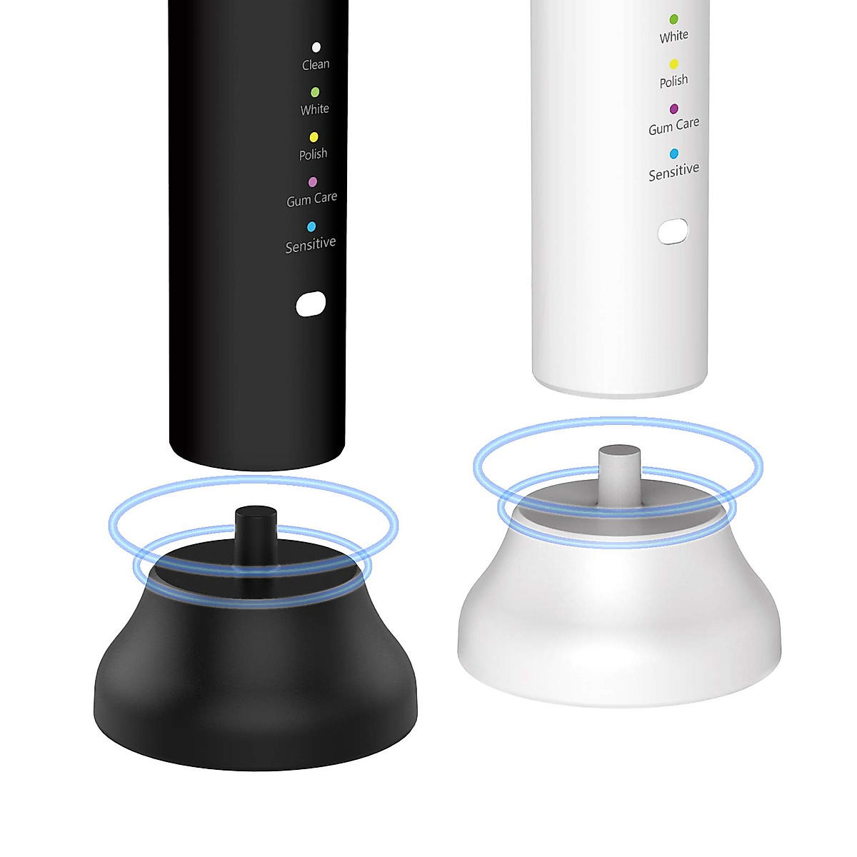 Lächen Electric Toothbrush Double Pack, Sonic Toothbrushes with 10 Brush Heads, 5 Modes, 2 Travel Cases, Smart Timer, 48000VPM, USB Rechargeable Toothbrush for Adults