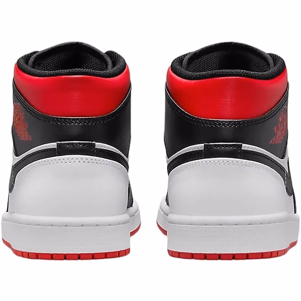 Air Jordan 1 Mid Men's Shoes Size - 12 White/Gym Red-Black