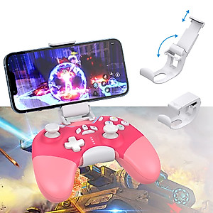Paton Wireless Switch Controller for Nintendo Switch/Lite/OLED/Windows/Android/IOS Devices Controller, Bluetooth Controllers for Nintendo Switch with Vibration, Motion, Turbo and LED Light-Pink