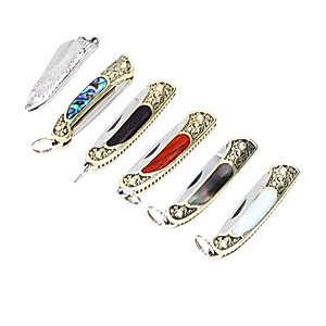 Tiny Folder Pocket Knife, Eastern Delights Miniature Collection Gadgets Tool for Opening Package (Green Shell)