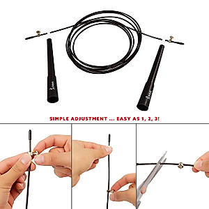 Sunny Health & Fitness Speed Cable, Black