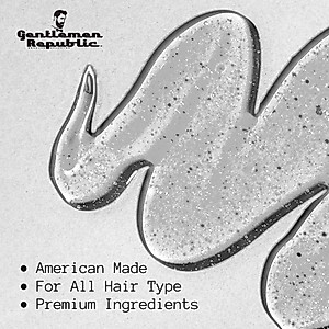 Gentlemen Republic 32oz Refined Hair Gel - Professional Formula for 24 Hour Shine and Hold, Humidity Resistant, 100% Alcohol-Free and Never Flakes, Made in the USA - With Pump