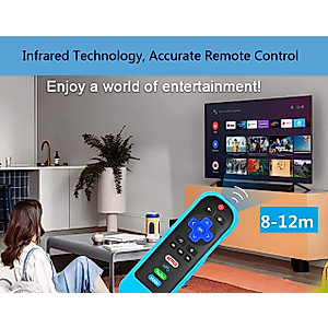 Universal Replace Remote for All Roku TCL Hisense ONN TV, with Luminous Protective Case, RC280 Replacement for TCL Roku/Hisense Roku/ONN Roku/Sharp Roku TV
