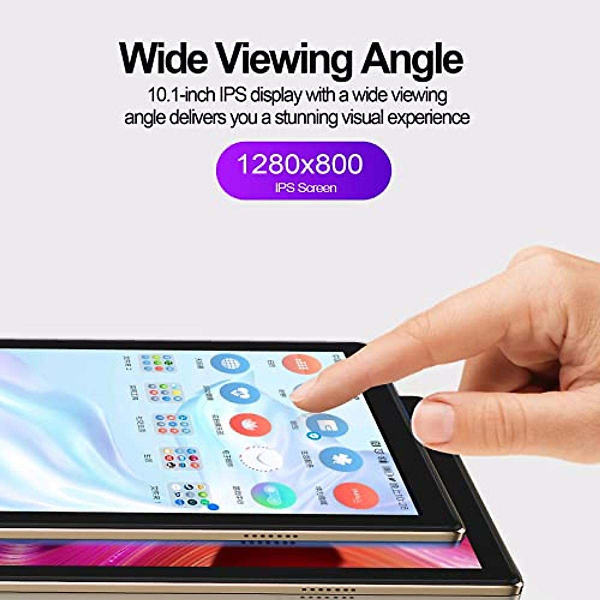 Huleo 4G LTE Tablet, 10.1 inch IPS LCD 100-240V 4G LTE 64GB Tablet for Work EU Plug