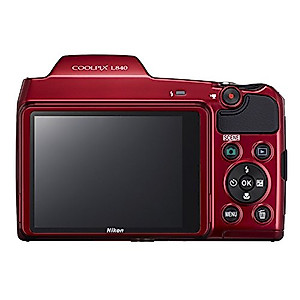 Nikon COOLPIX L840 Digital Camera with 38x Optical Zoom and Built-in Wi-Fi (Red) (Renewed)