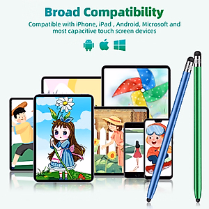 Stylus Pens for Touch Screens, 5 Pack Stylus Pen for iPad iPhone Android Chromebook Tablets and More Capacitive Touchscreen Devices High Sensitivity & Precision No Scratches Rubber Tips Stylist