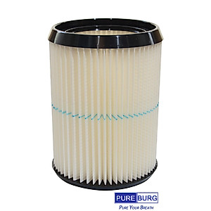 PUREBURG 17812 Replacement Blue Stripe Cartridge Filter Compatible with Craftsman Dry Shop vacs Replace Part 17812 9-17812 73108 (for Dry Vac Before 1988),1-Pack