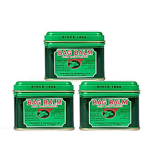 Bag Balm Vermont's Original for Dry Chapped Skin Conditions - Hand & Body (4 Ounce (Pack of 3))