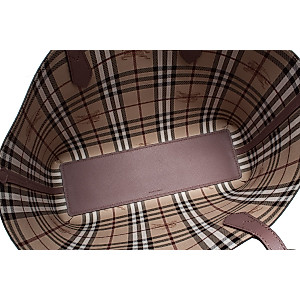 Burberry Medium Reversible Leather Tote- Light Elderberry