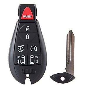 SCITOO 1PC Replacement for 6 Buttons Keyless Entry Remote Car Key Fob Case Pad Outer shell 2008-2014 Jeep Grand Cherokee Volkswagen Dodge Grand Caravan Journey FCC IYZC01C