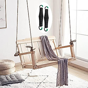 BLASCOOL Porch Swing Springs Heavy Duty - Pack of 2 Hammock Chair Spring 1300Lbs, Hanger Ceiling Mount Spring (Black)