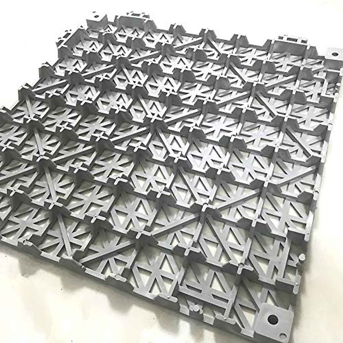 12 Pack Modular Interlocking Cushion 11.5" x 11.5" Mat Floor Tile Mats Drain Pool Patio Balcony Yard Pet Area Washer Pad(Gray)
