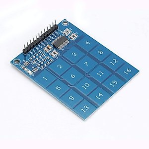 RedTagCanada TTP229 2.4V-5.5V 16 Channel Digital Capacitive Switch Touch Sensor Keypad Module IC for Arduino Board Electronic DIY Tool, Blue