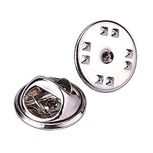 50 Pieces Pin Backs Sliver Lapel Pin Backs Butterfly Clutch Pin Backs Replacement Metal Enamel Pin Backing for Craft Making