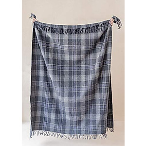 The Tartan Blanket Co. Recycled Wool Knee Blanket in Persevere Flint Grey Tartan (28" x 65")