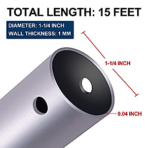 POOLAZA Pool Pole Dual-Handle, Anodized Aluminum Pool Skimmer Pole, Detachable & Telescopic Pool Pole (15Ft)