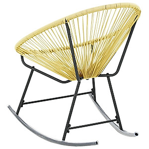 vidaXL Outdoor Acapulco Chair – Comfortable and Stylish Poly Rattan Outdoor Chair in Beige Color – Easy-Clean, Weather-Resistant, and Durable