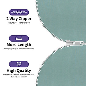 Aomloge PuppyPaws Baby Sleep Sack 2-Pack Set, Transitional Swaddle, Sleep Sack 3-6 Months, Wearable Blanket Baby with 2-Way Zipper Summer, 95% Rayon derived from Bamboo, 5% Spandex