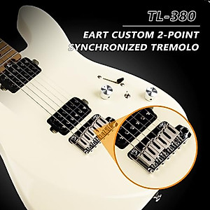 EART Guitars TL-380 Modern Humbucker Pickups Double Coil Split Two Point Tremolo Bridge Solid Body Electric Guitars