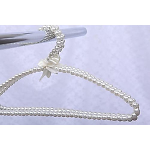 NC Pearl Adults Clothes Bow Hanger Coat Skirt Trouser Holder Rack Bar , White