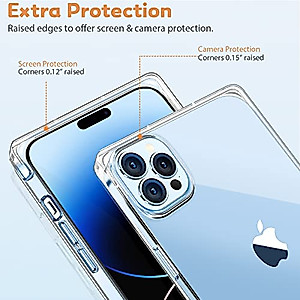 iDLike Square Case for iPhone 14 Pro Max, Clear Phone Case with Reinforced Square Shape Corners,Soft TPU Protective Shockproof Cover for iPhone 14 Pro Max 6.7",HD Clear