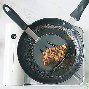 GEEKHOM Silicone Melt Proof 600F Heat Resistant Spatulas Set &amp; Tongs 2pack 9“+12” Silicone Tips Cooking Tongs