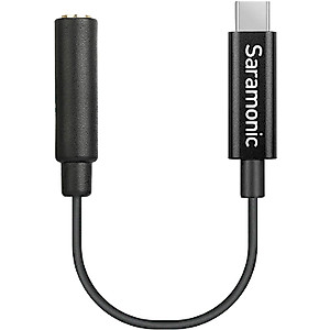 Saramonic Gold-Plated 3.5mm Female Microphone & Audio Adapter Cable for DJI Osmo Action (SR-C2007)