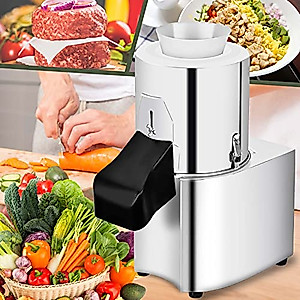 DIYAREA Electric Vegetable Fruit Chopper,550W 110V Commercial Veggies Slicer Grinder Processor Machine with Outlet Baffle for Commercial and Domestic Use