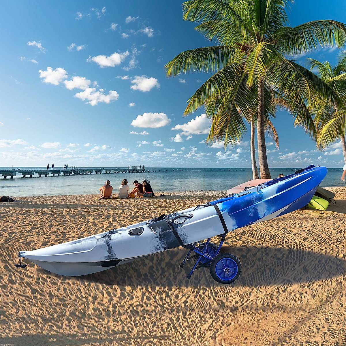 Newcod Kayak Cart, Kayak Dolly with 10" Airless Tire for Carrying Kayak Canoe SUP Paddle Board