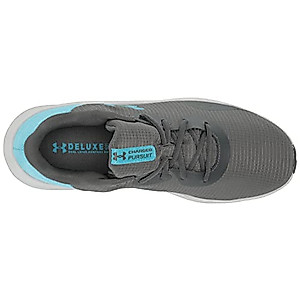 Under Armour Men's Charged Pursuit 3 Tech Running Shoe, (104) Pitch Gray/Blue Surf/Blue Surf, 12