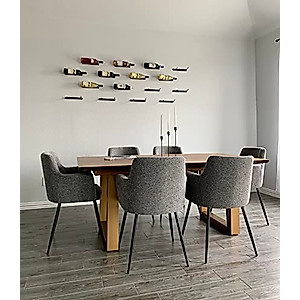VintageView W Series Single: 1-Bottle Metal Wall Mounted Wine Rack (Satin Black, Left) Stylish Modern Wine Storage with Label Forward Design