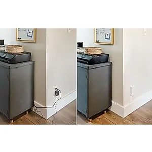 Sleek Socket - The Original & Patented Ultra-Thin Outlet Concealer with Cord Concealer Kit, 3 Outlet, 3-Foot Cord, Universal Size, UL Certified (Ideal for Kitchens, Small Spots & Behind Furniture)