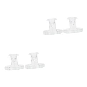 Hemoton 4 Pcs Pen Base Printing Pencil Display Stand Pencil Holder Pen Storage Rack Plastic Brush Holder Three-Dimensional 3D