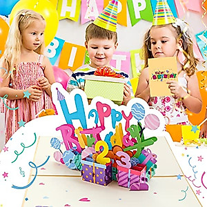 3D Pop Up Birthday Card Siumir Birthday Greeting Card with Envelope Gift Card Numbers 0-9 Personalized for Kids, Women, Men