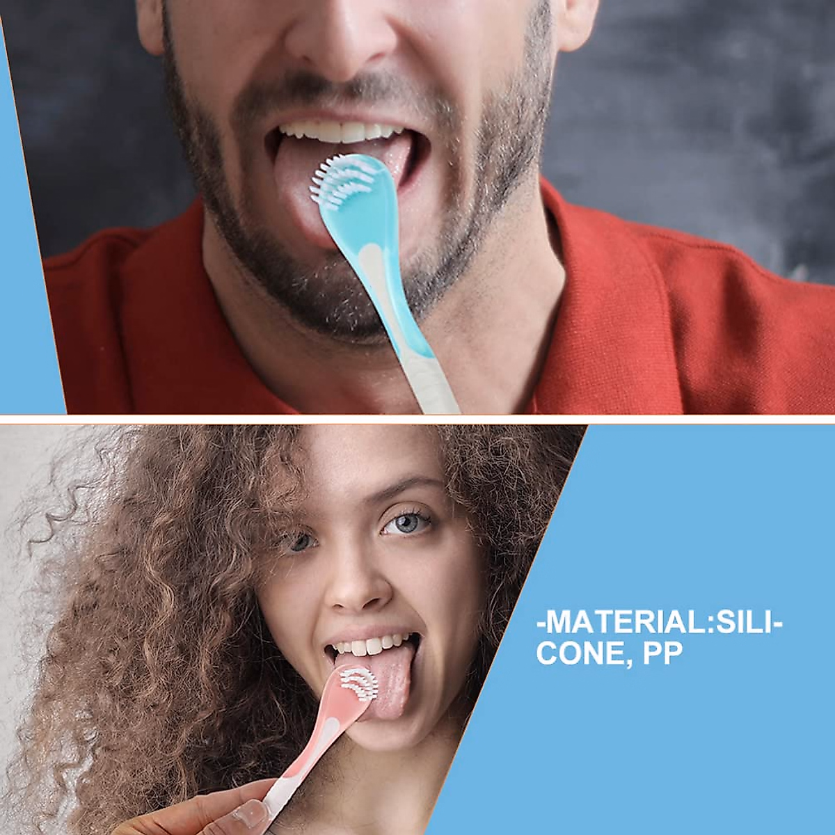 GLEAVI 3pcs Tongue Cleaning Brush Pro Tools Multifunctional Cleaning Brush Cleaning Scraper Tongue Brush Tounge Scraper Tongue Scraper Brush Portable Tongue Cleaners Tongue Clean Brush Pp