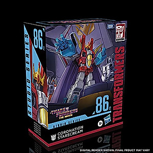 Transformers Studio Series 86-12 Leader Class The The Movie 1986 Coronation Starscream Action Figure, Ages 8 and Up, 8.5-inch